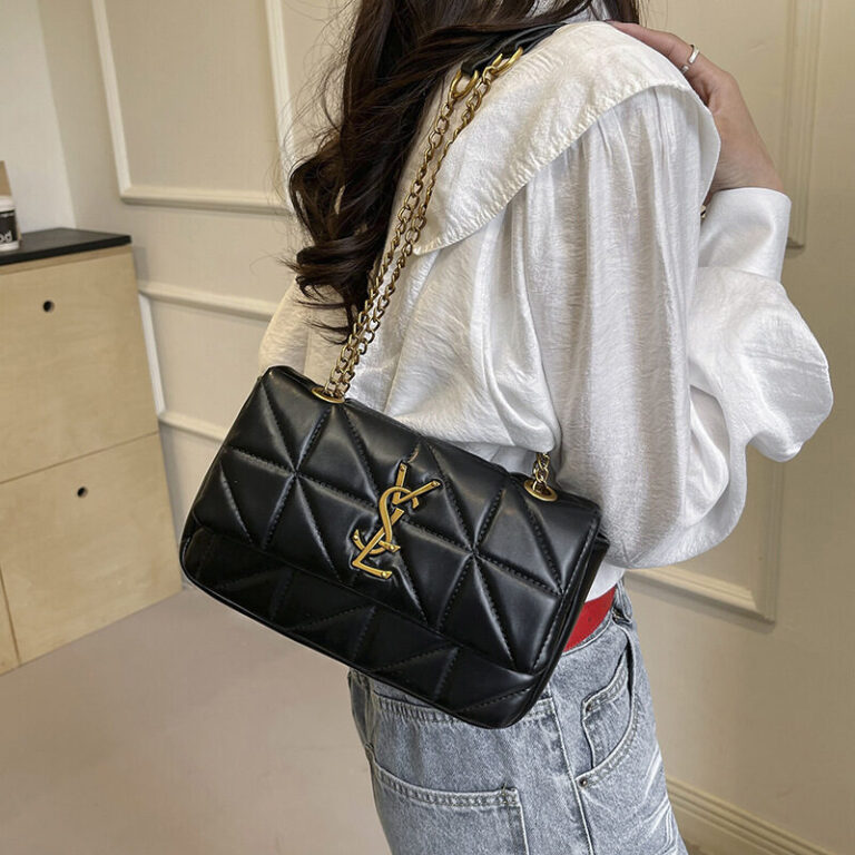 Letter Diamond Chain Bag Women's French New Arrival Shoulder Crossbody ...